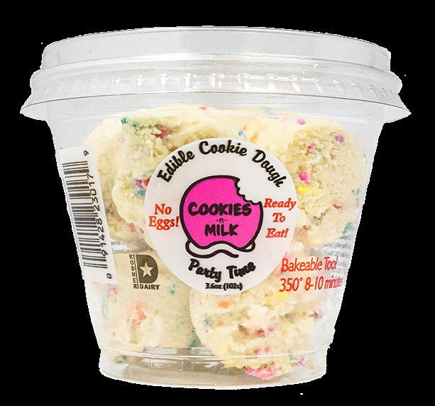 Cookies n' Milk Edible Cookie Dough Party Time Dough 3.6 oz – Shop the King