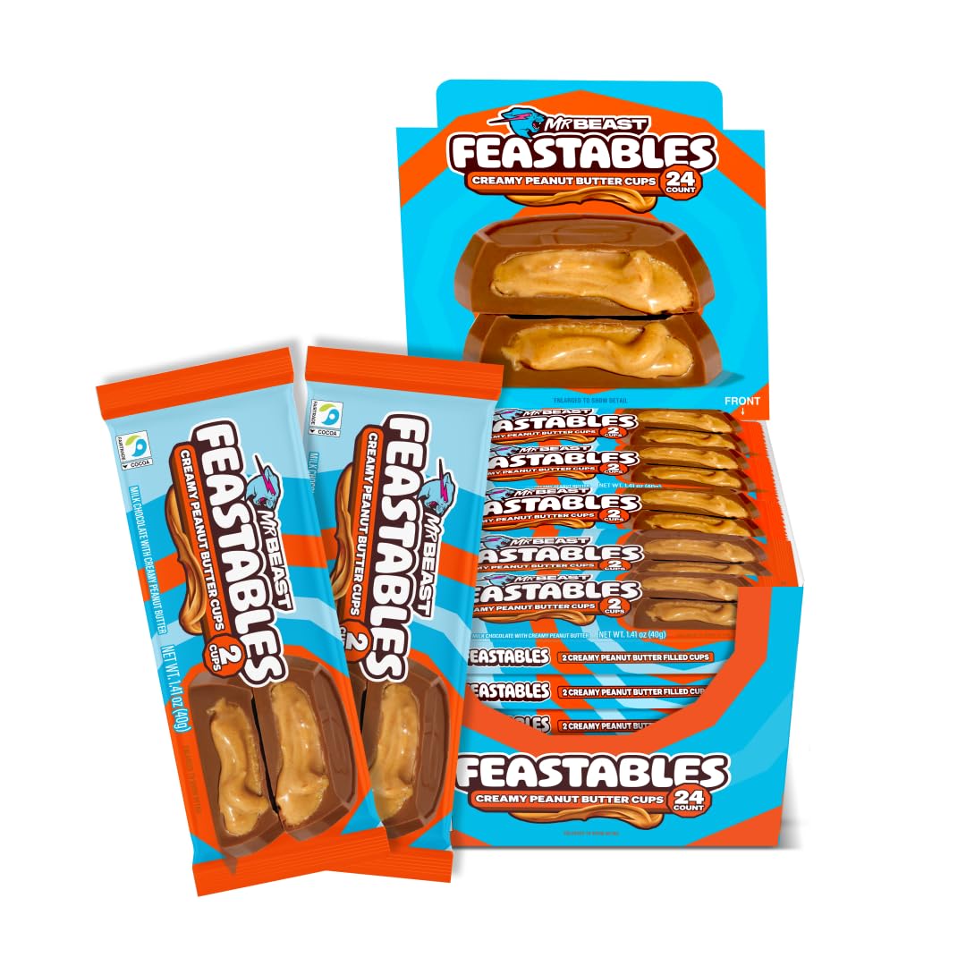 Feastables Peanut Butter Cup 2ct 20g 24 Per Box — Wholesale Feastables ...