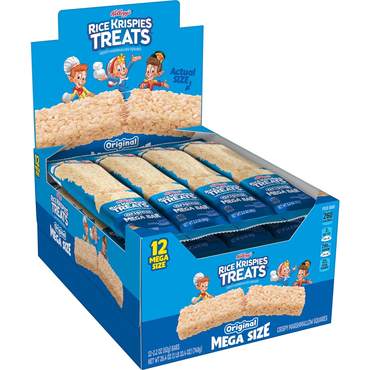 Rice Krispies Treats Mega Bars Large Marshmallow Snack Bars, Kids Snac ...