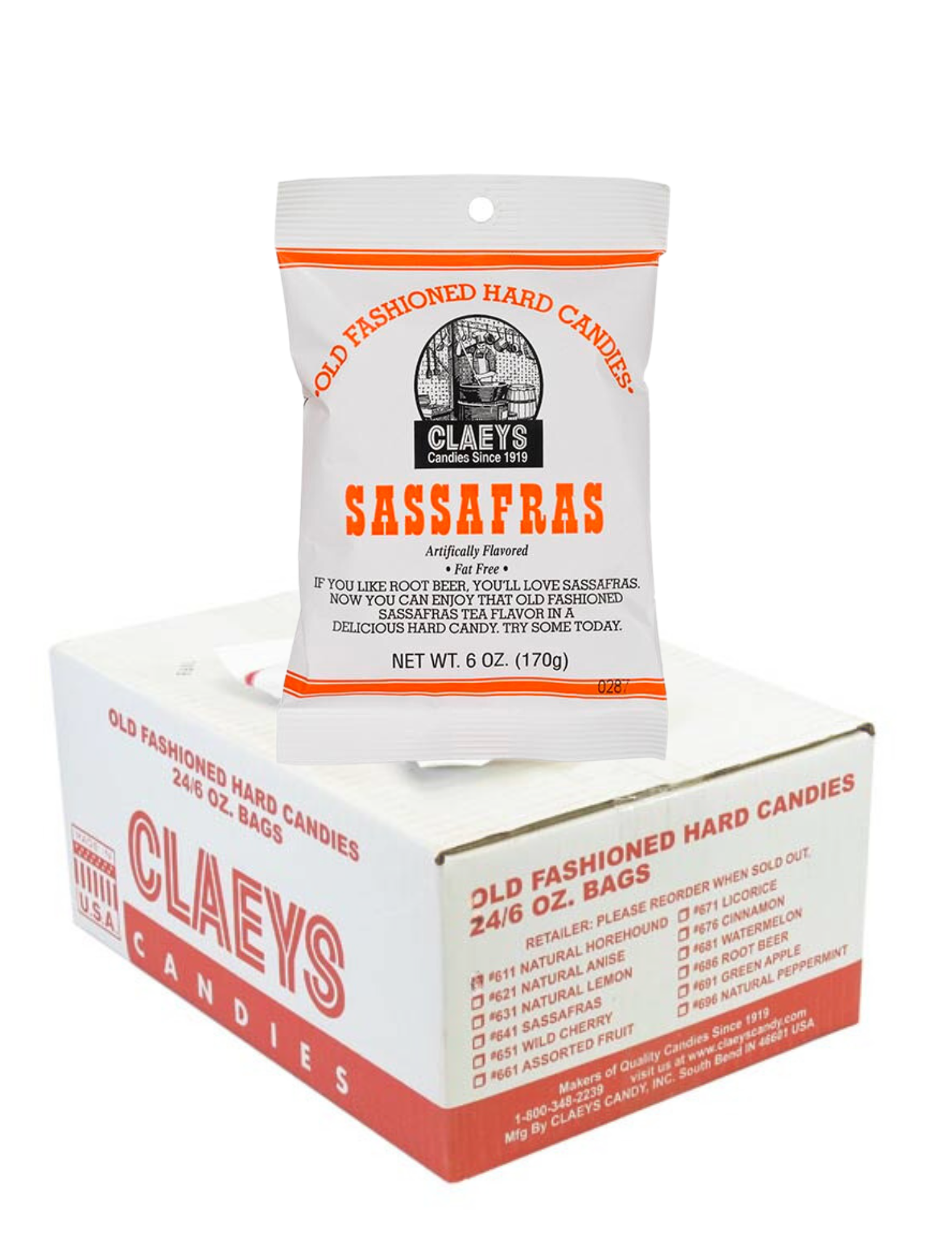Claey's Old Fashioned Hard Candy 6 Ounce Bag, Sassafras – Shop the King