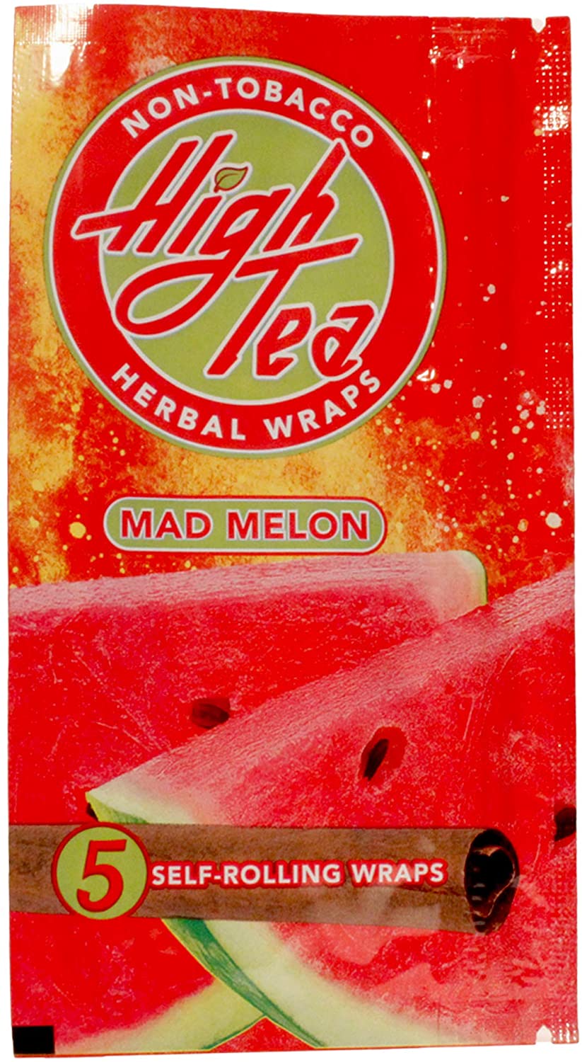 High Tea Non Tobacco All Natural Herbal Smoking Wraps - Mad Melon - 12 ...