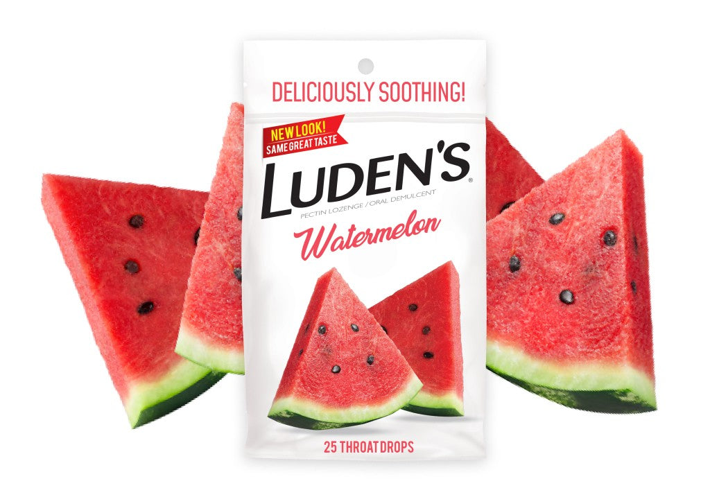 Luden's Watermelon Cough Throat Drops Pectin Lozenge/Oral Demulcent 25 ...